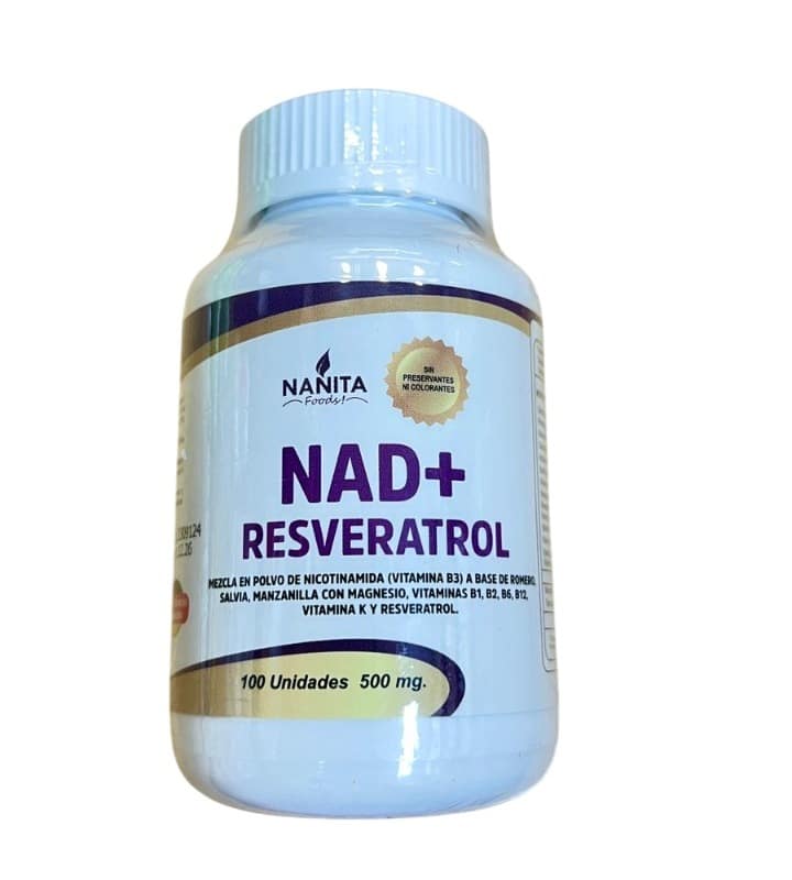 NAD Y RESVERATROL 100 CAPSULAS NANITA FOODS – Mystika • Tienda Saludable